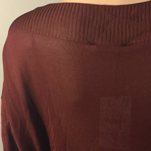 Zara | Tops | Zara Burgundy Loosefitting Sheer Stretch Top | Poshmark